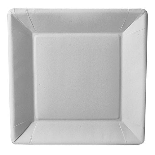 PAPSTAR paper plate "pure" square, white – mundizio