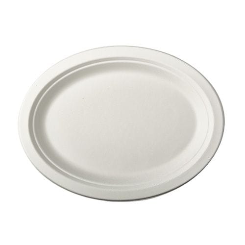 PAPSTAR sugar cane plate "pure" oval – mundizio