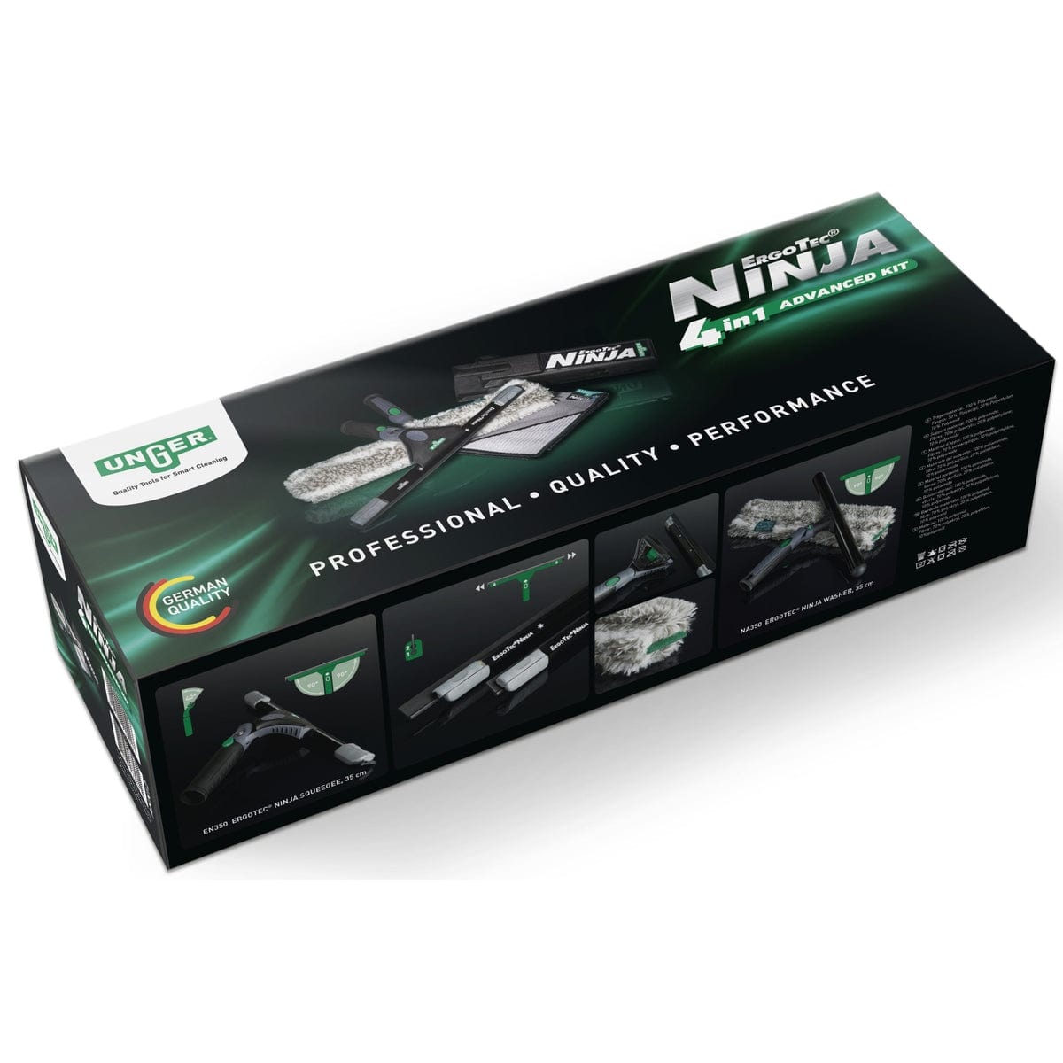 UNGER 4in1 NinJa Glass Cleaning Set Advanced – mundizio